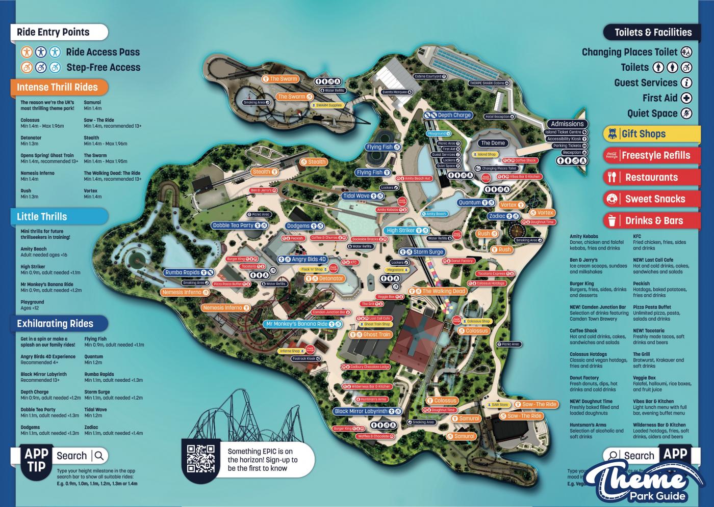 THORPE PARK 2023 Park Map | Theme Park Guide